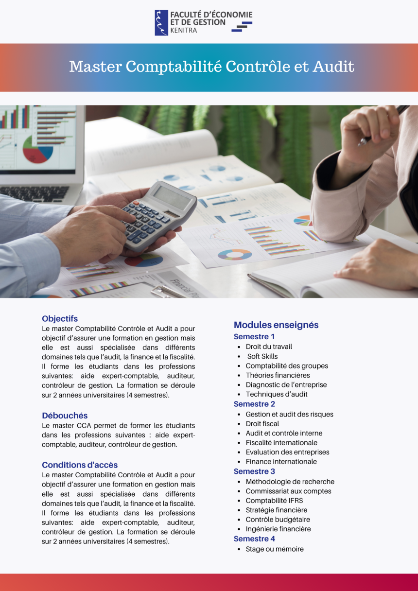 Master Comptabilité Contrôle et Audit - Faculté d'Economie et de Gestion