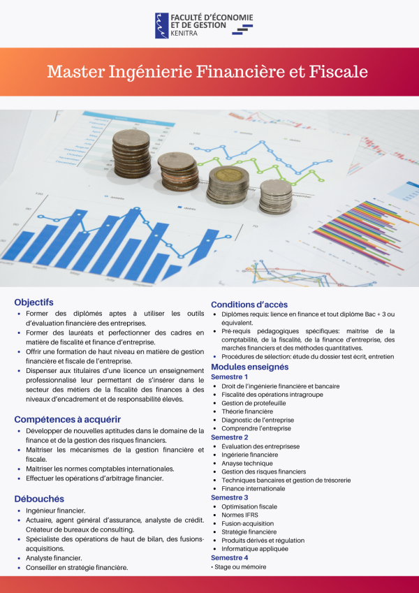 Master Ingénierie Financière et Fiscale - Faculté d'Economie et de Gestion